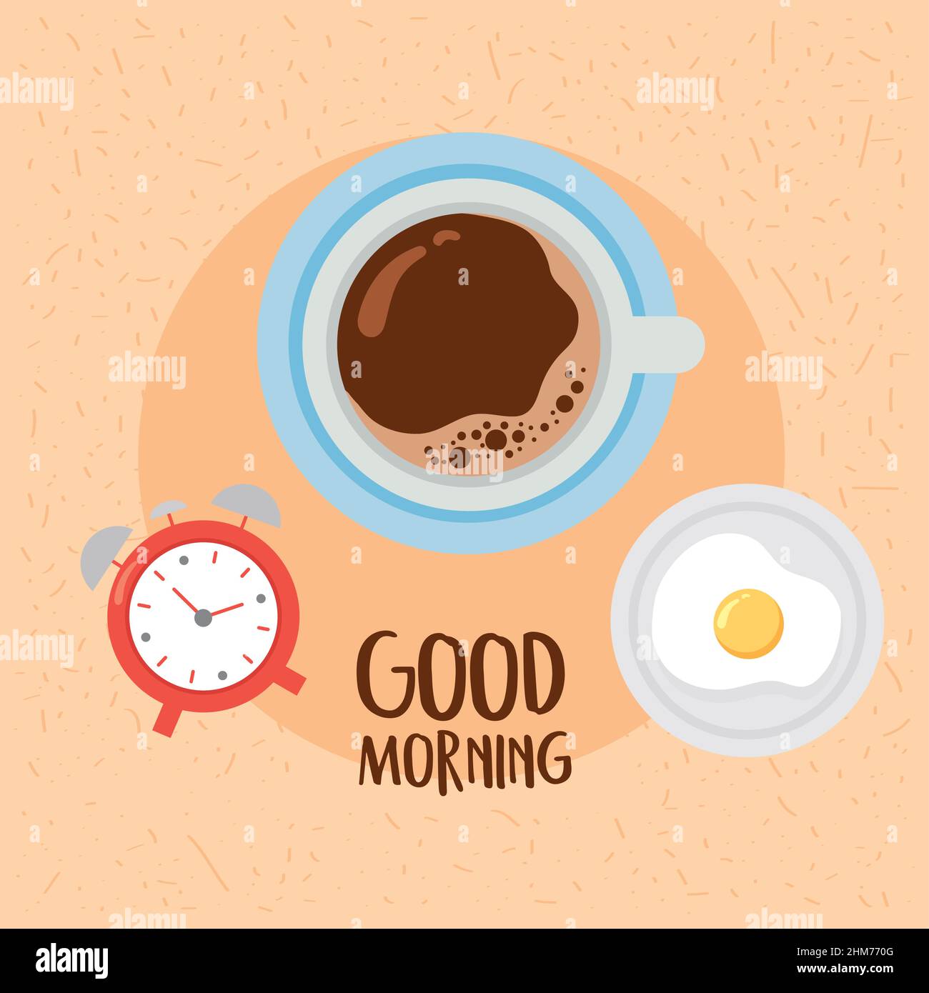 good morning lettering with breakfast icons Stock Vector Image & Art ...