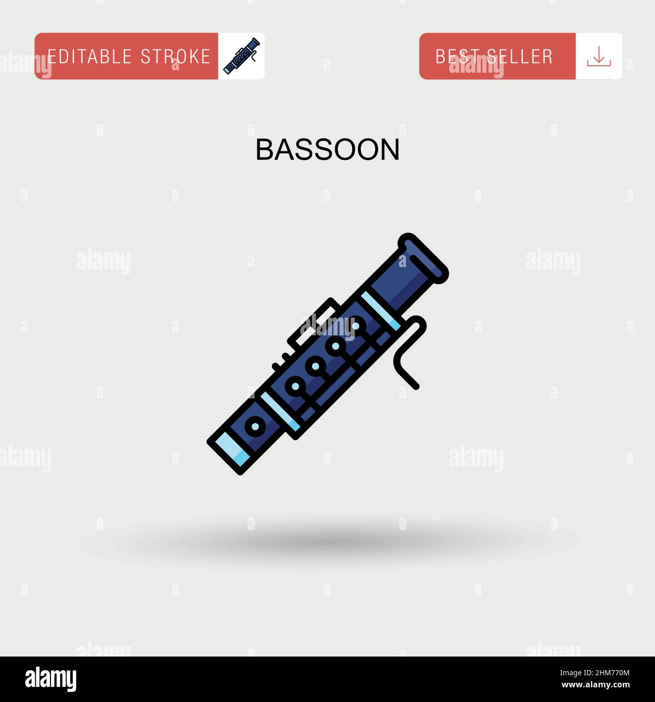 Bassoon Simple vector icon Stock Vector Image & Art - Alamy