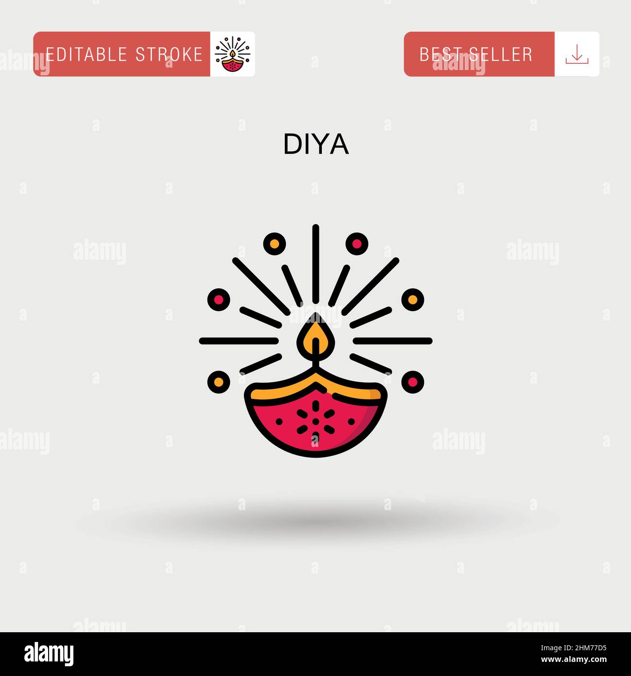 Diya Simple vector icon Stock Vector Image & Art - Alamy