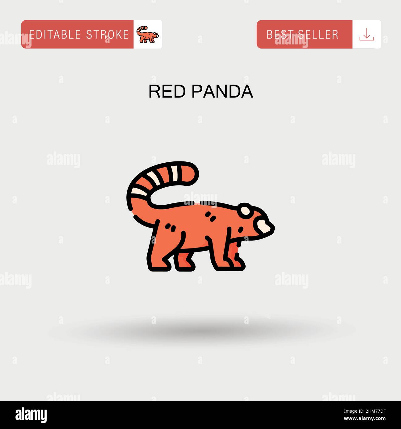 Red panda tree branch Stock Vector Images - Alamy