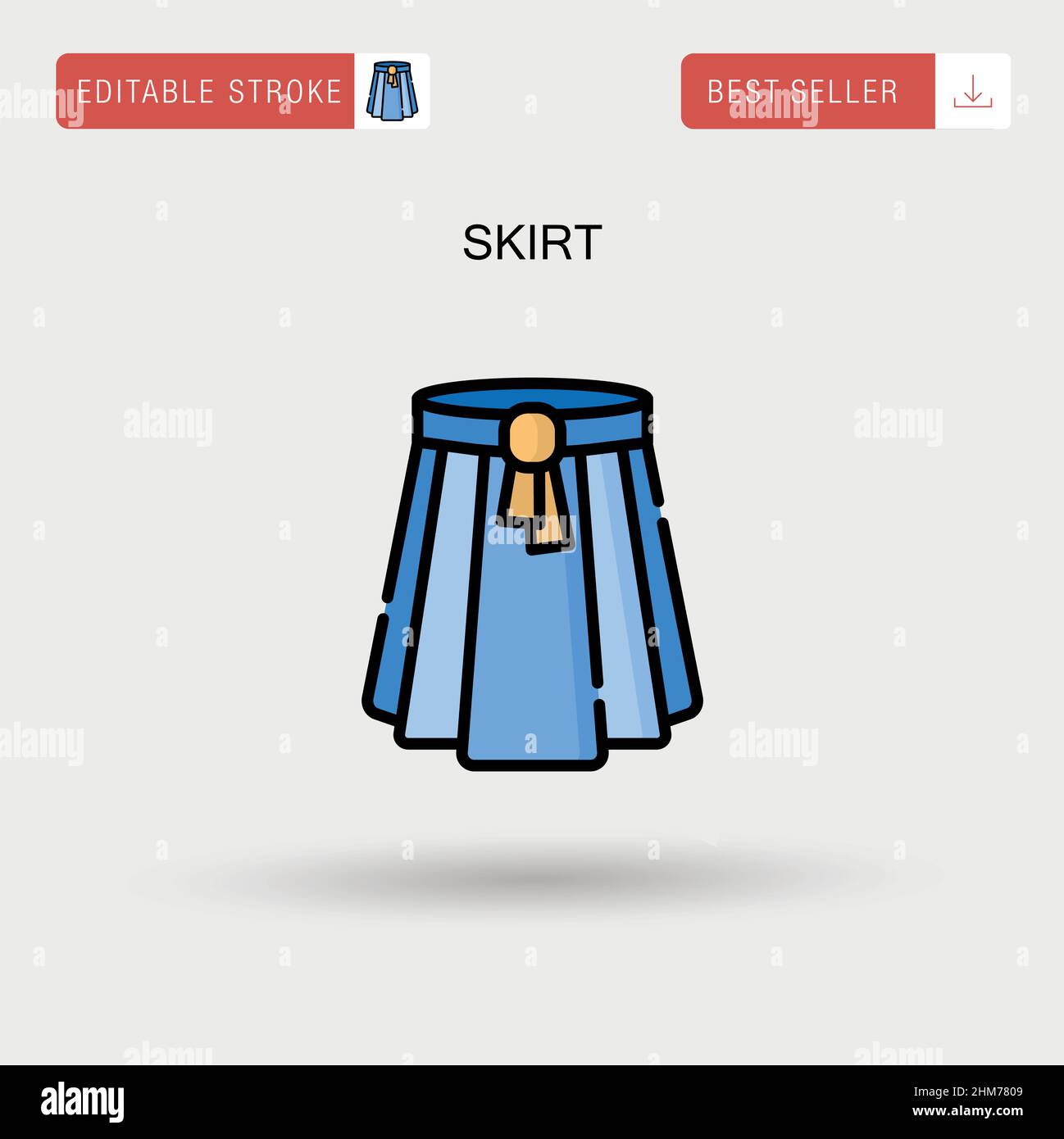 Skirt flat sketch Stock Vector Images - Alamy