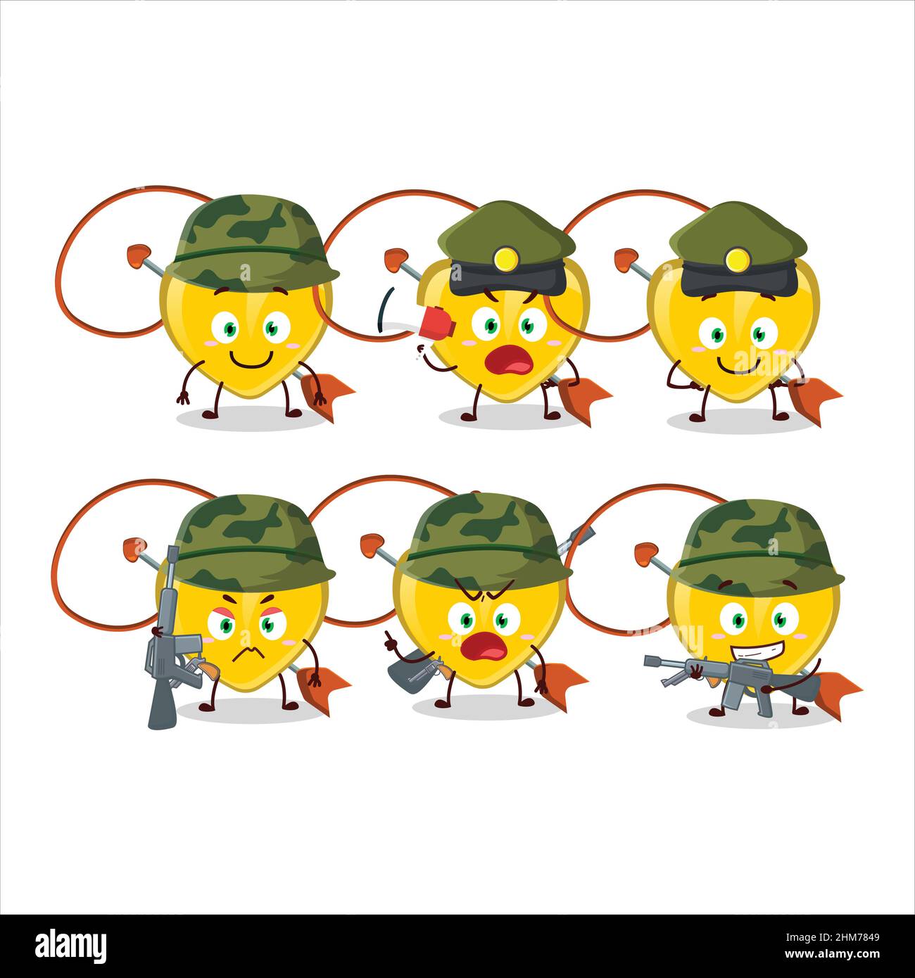 A charming soldier yellow heart arrow necklace cartoon picture bring a ...