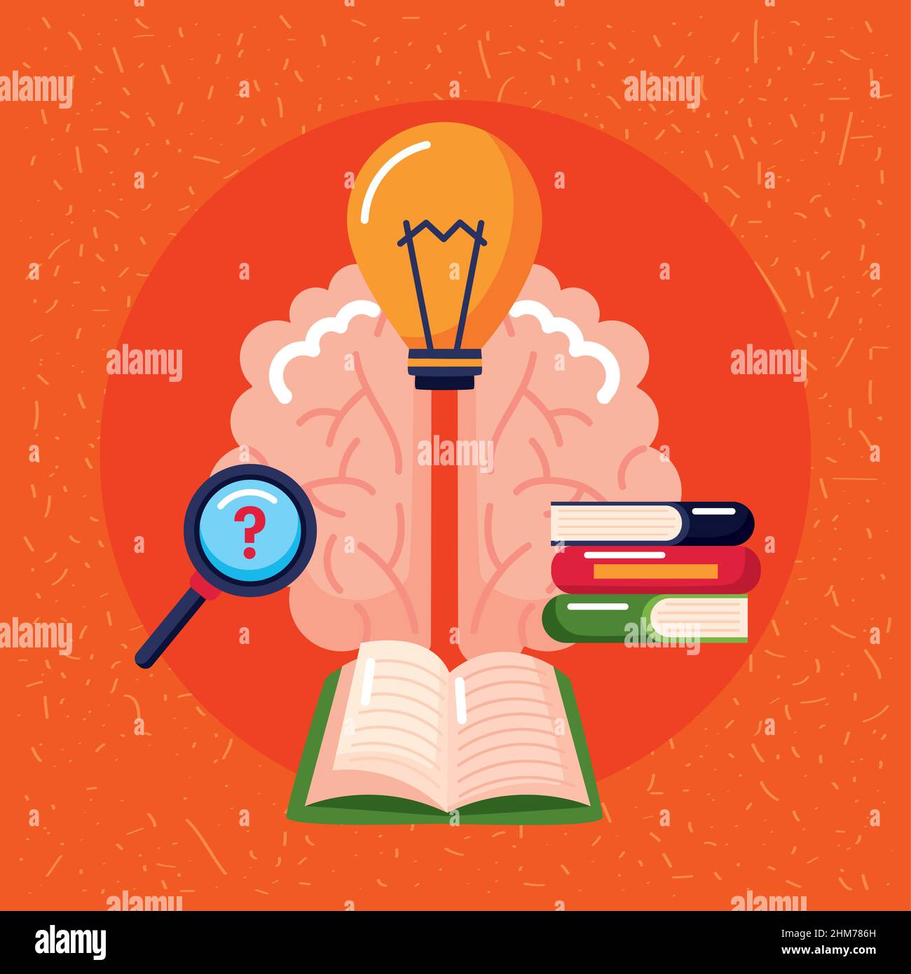 brain and knowledge set icons Stock Vector Image & Art - Alamy
