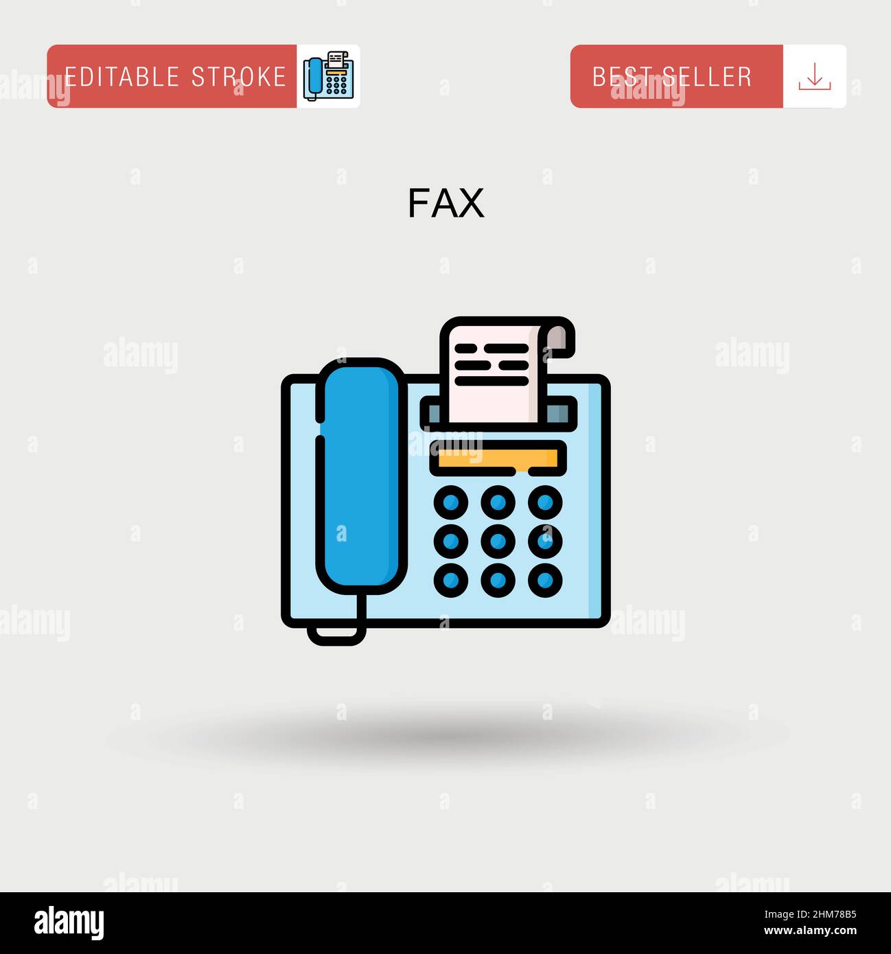 Fax Simple vector icon Stock Vector Image & Art - Alamy