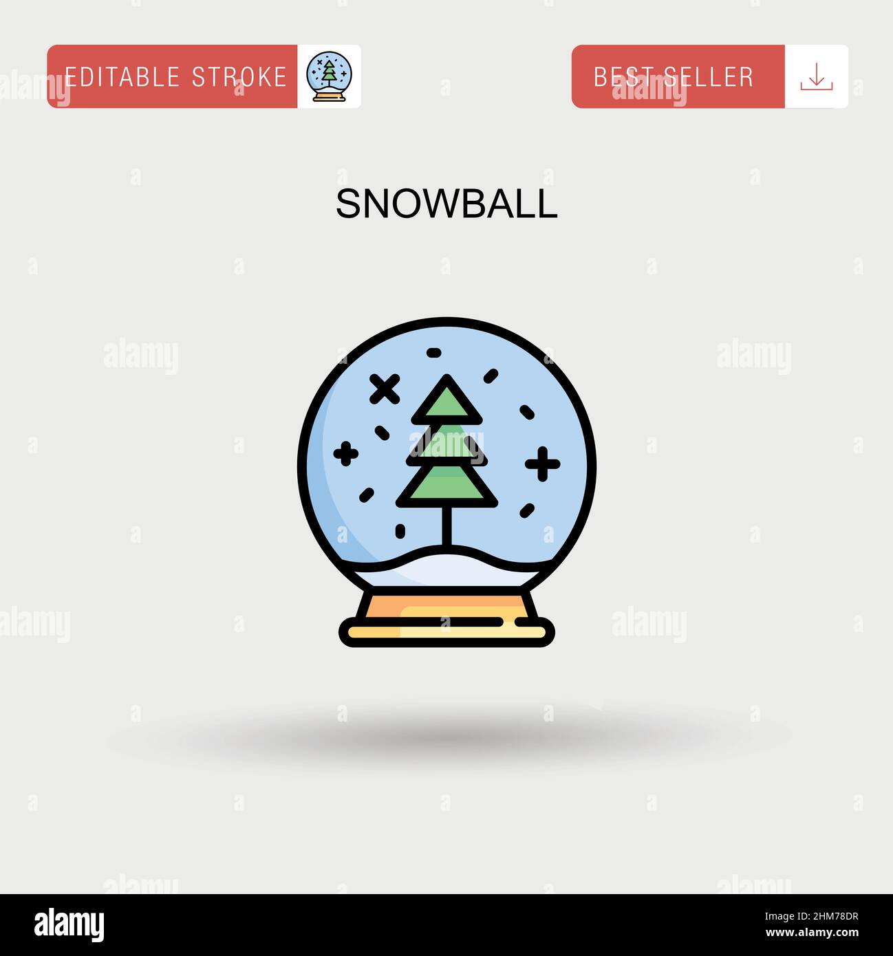 Snowball Simple vector icon Stock Vector Image & Art - Alamy