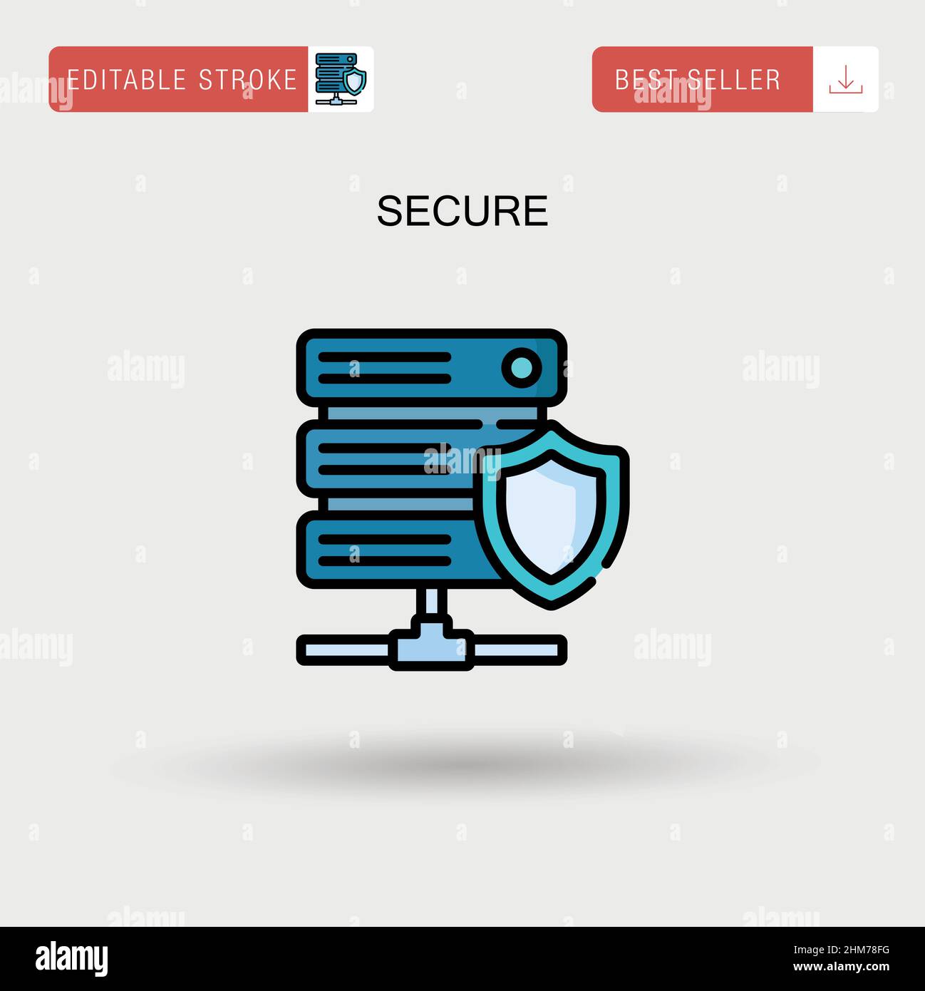 Secure Simple vector icon Stock Vector Image & Art - Alamy