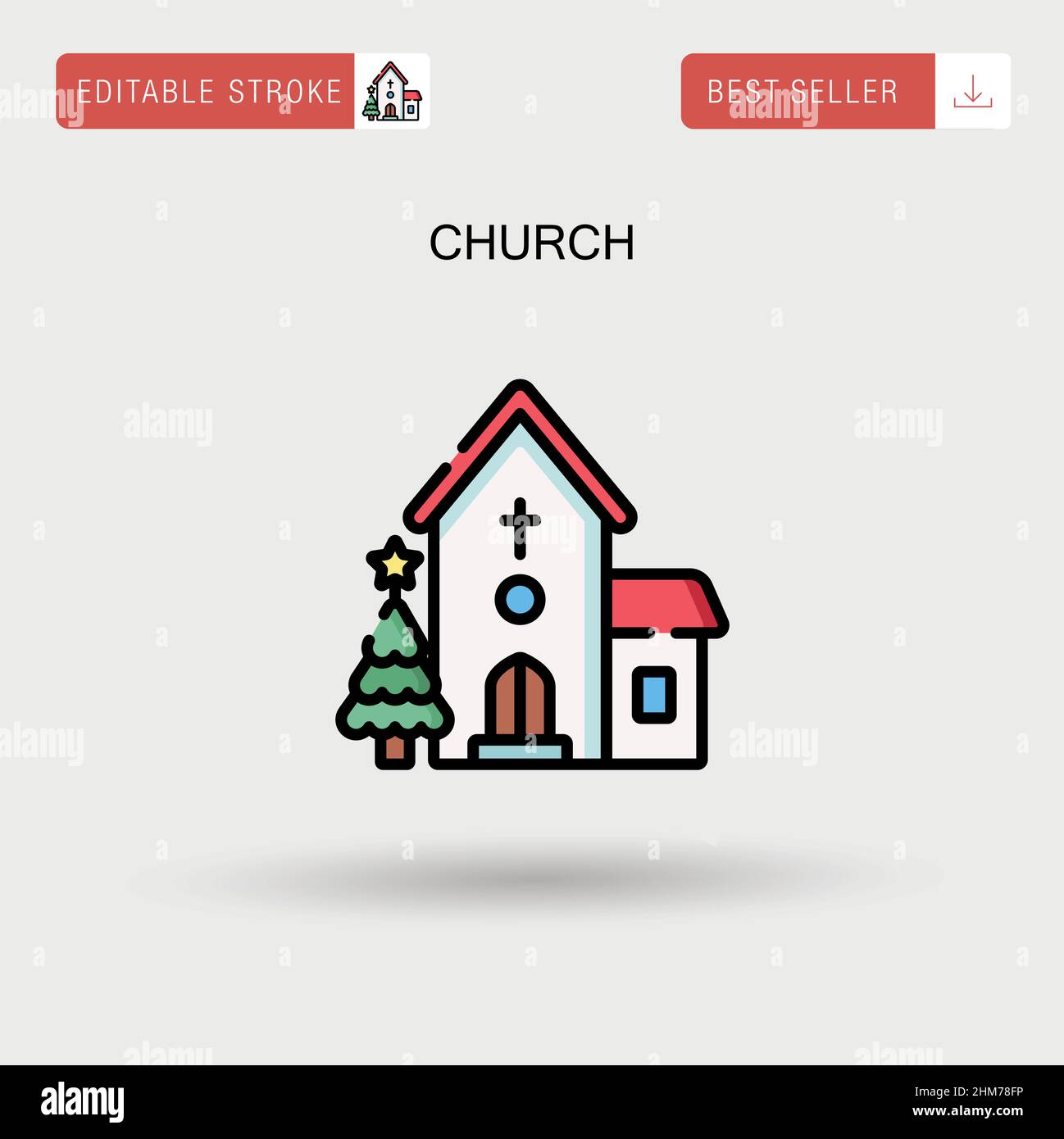 Church Simple vector icon Stock Vector Image & Art - Alamy