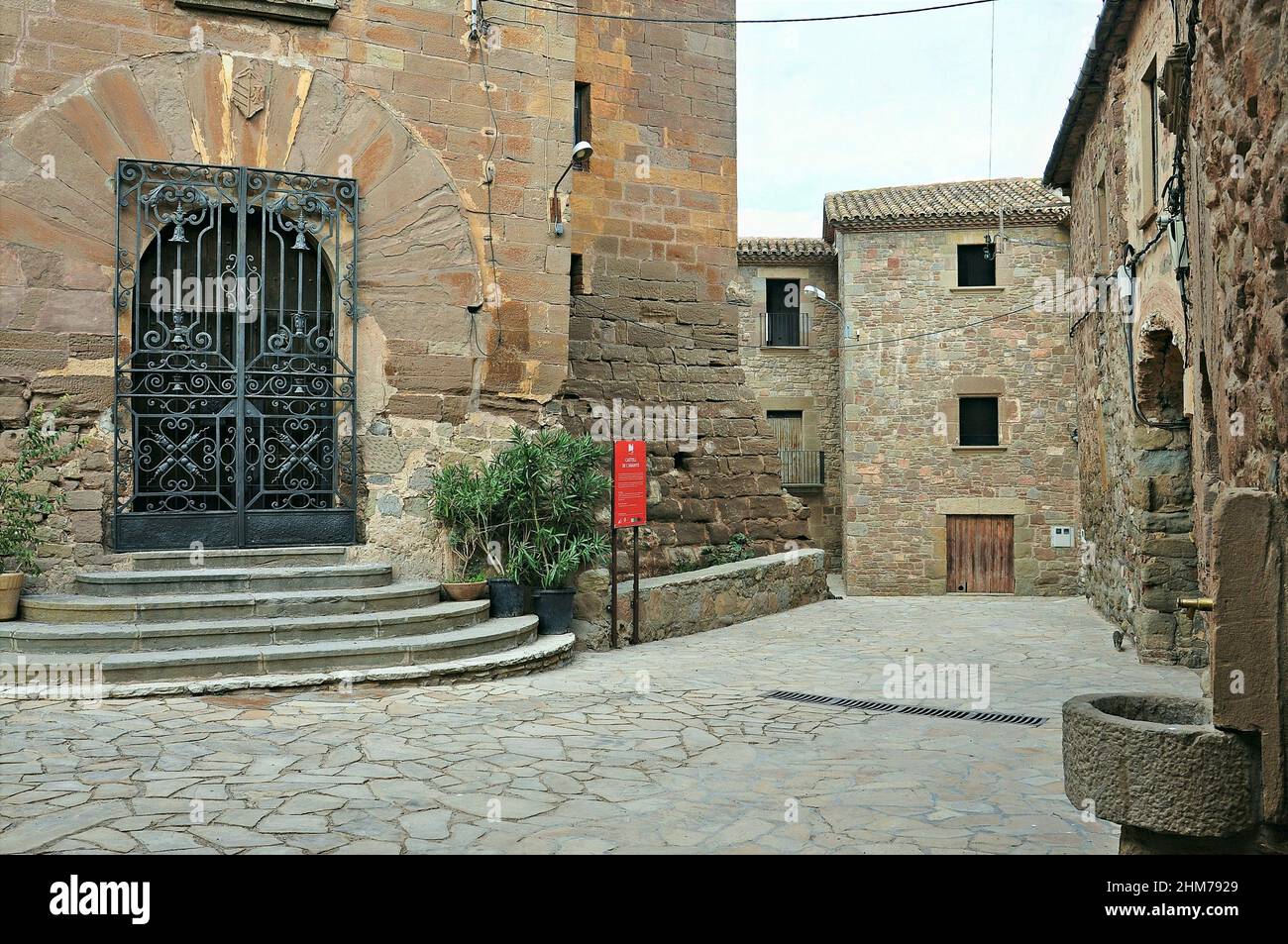 Castle of l'Aranyo in the region of La Segarra province of Lleida ...