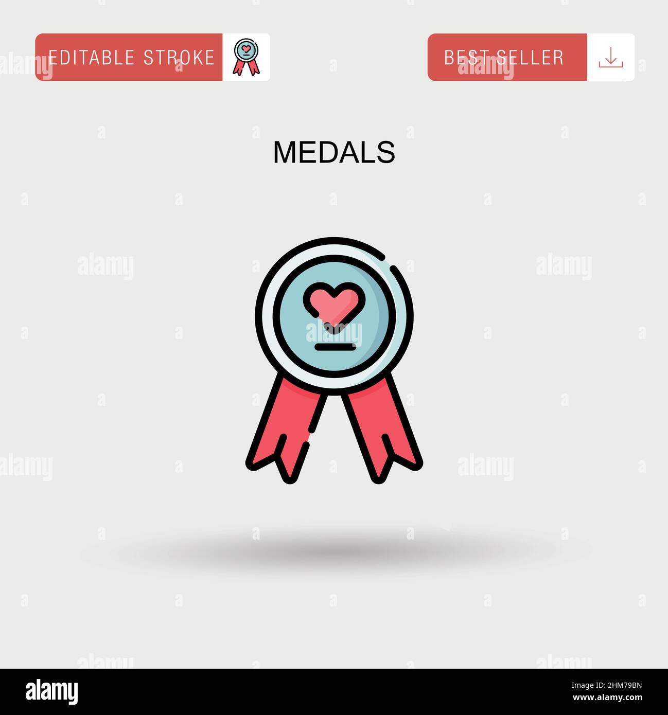 Medals Simple vector icon Stock Vector Image & Art - Alamy