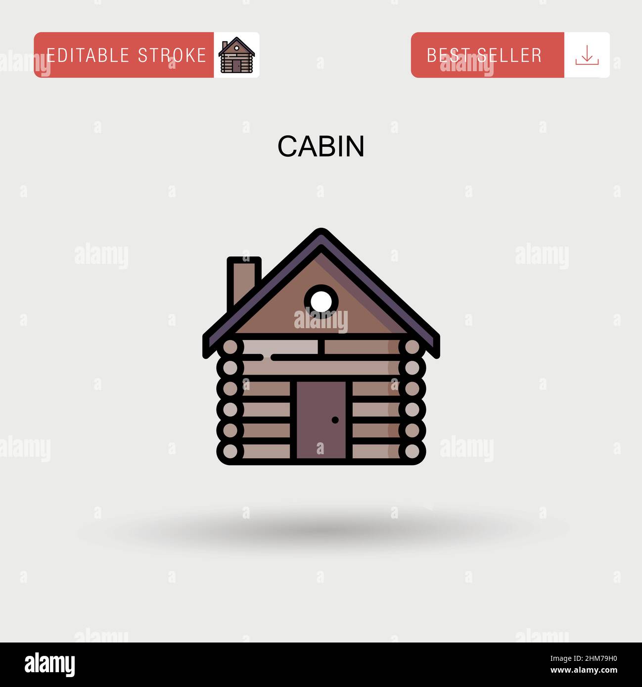 Cabin Simple vector icon Stock Vector Image & Art - Alamy