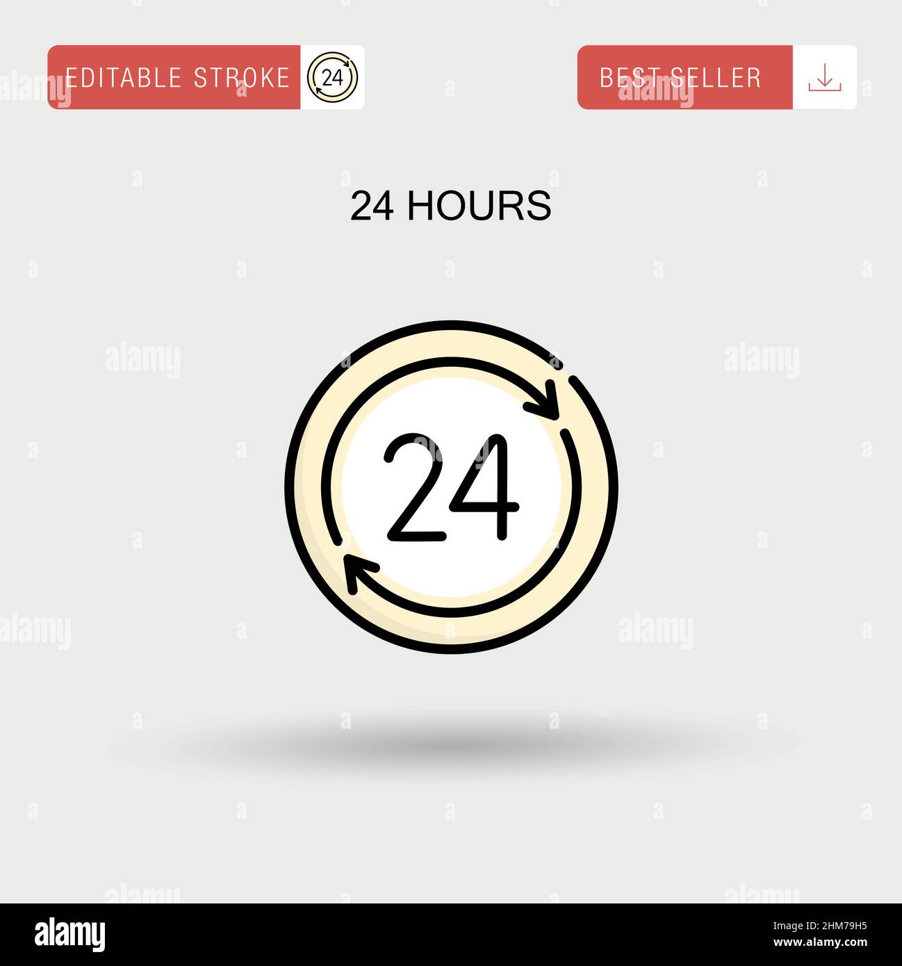 24 hours Simple vector icon Stock Vector Image & Art - Alamy