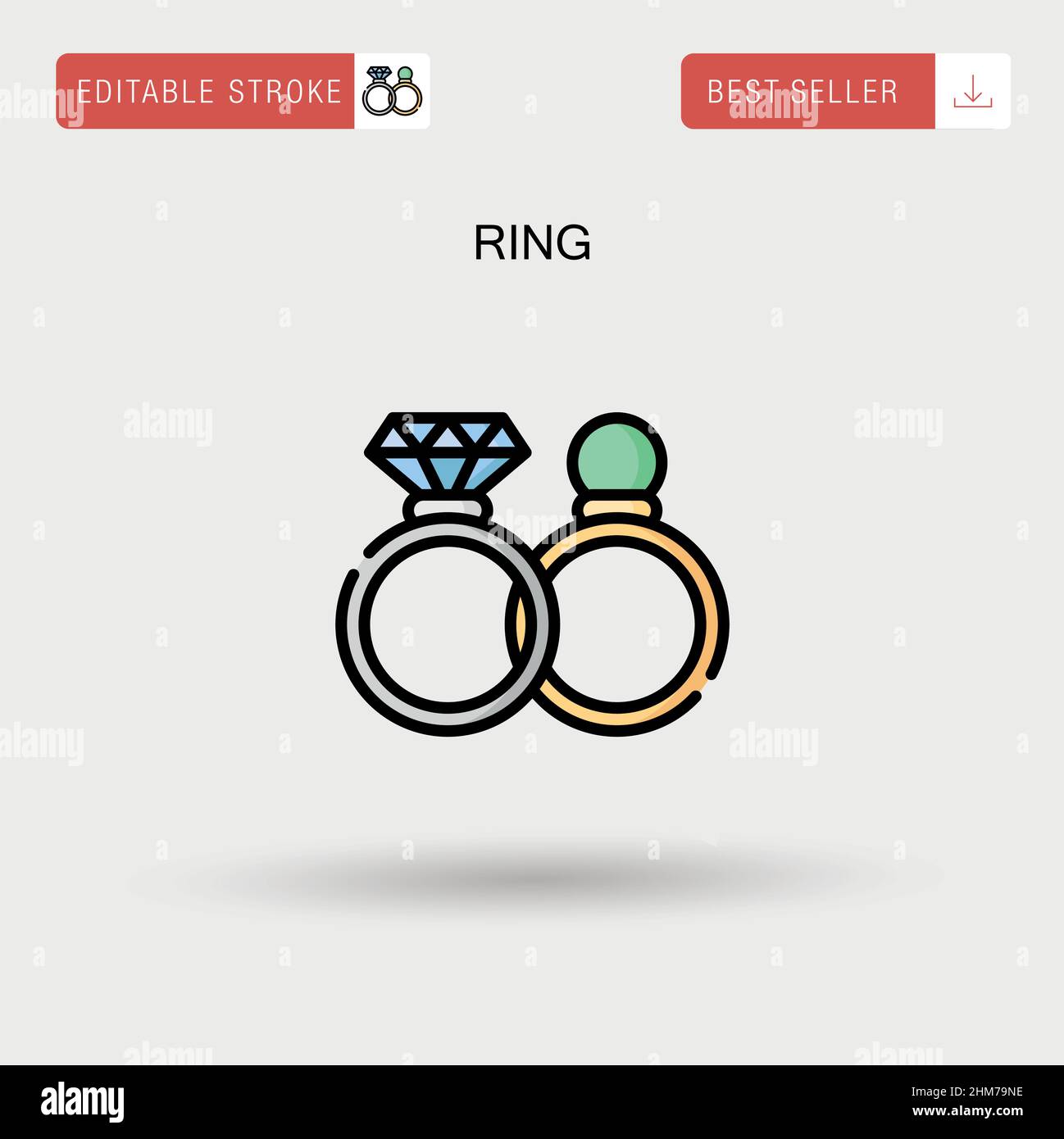 Ring Simple vector icon Stock Vector Image & Art - Alamy
