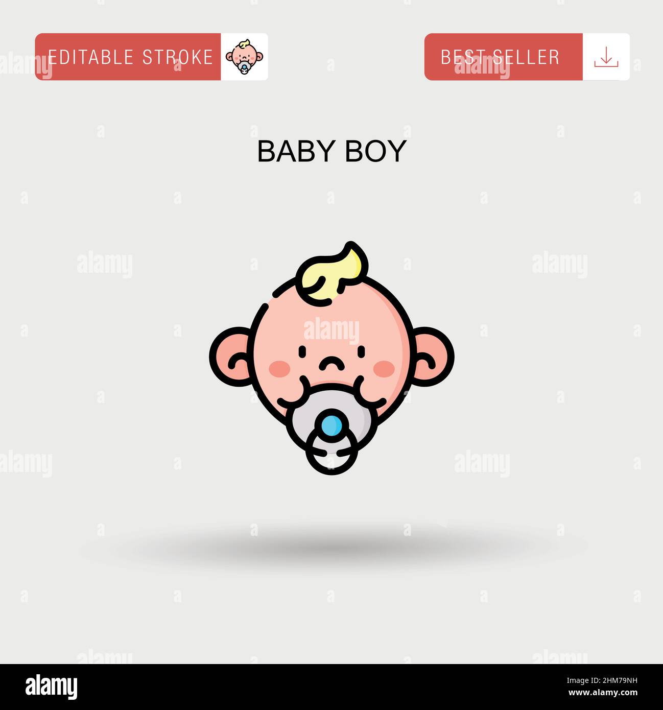Baby boy Simple vector icon Stock Vector Image & Art - Alamy