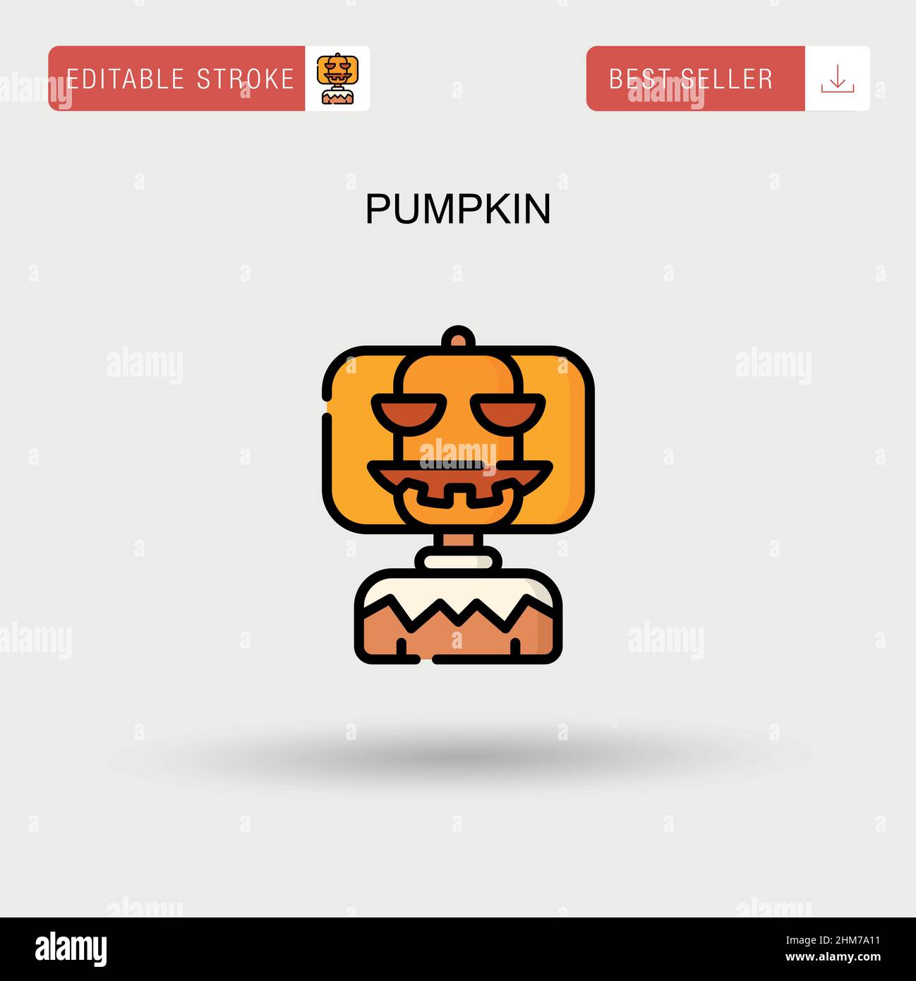 Pumpkin Simple vector icon Stock Vector Image & Art - Alamy