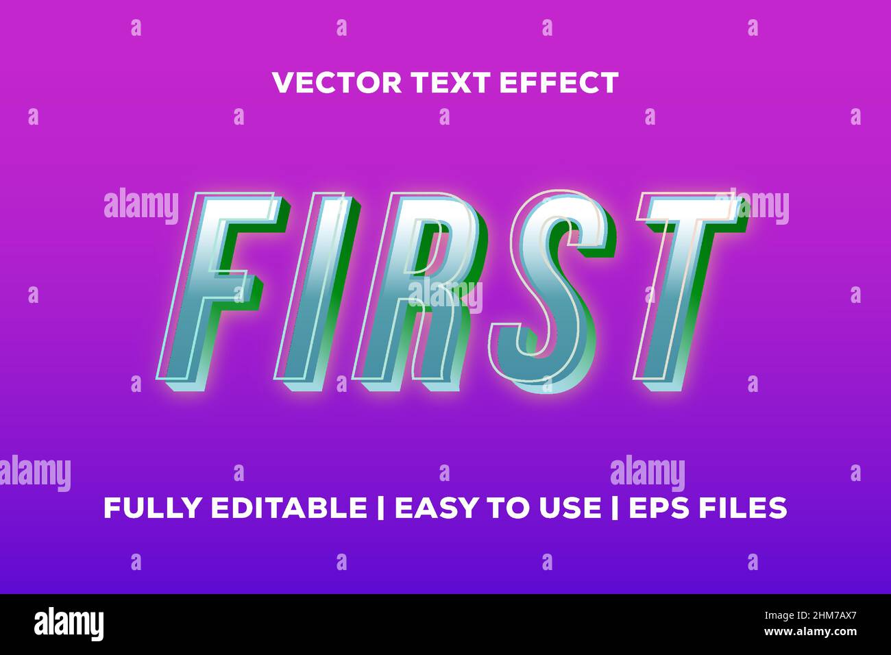 first vector text effect fully editable Stock Vector Image & Art - Alamy