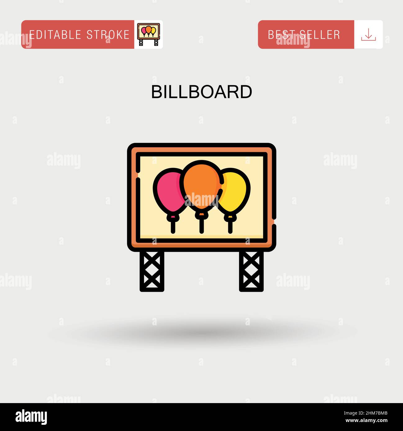 Billboard Simple vector icon Stock Vector Image & Art - Alamy
