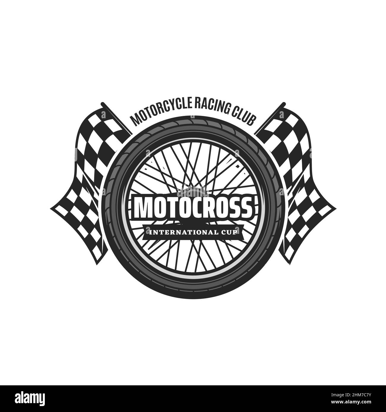 Bike racing logo vector vectors Black and White Stock Photos & Images ...