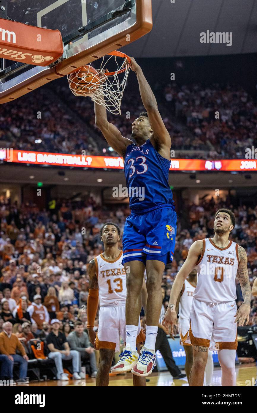 Feb 07, 2022. David McCormack #33 of the #8 Kansas Jayhawks #20 in ...