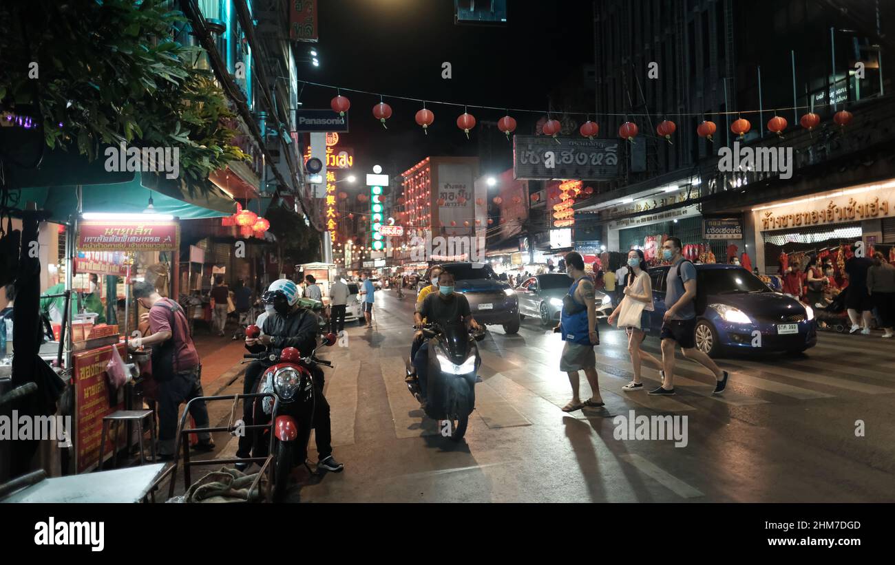 Year of the Tiger 2022 Chinese New Year Yaowarat Road Samphanthawong District Chinatown Bangkok ...