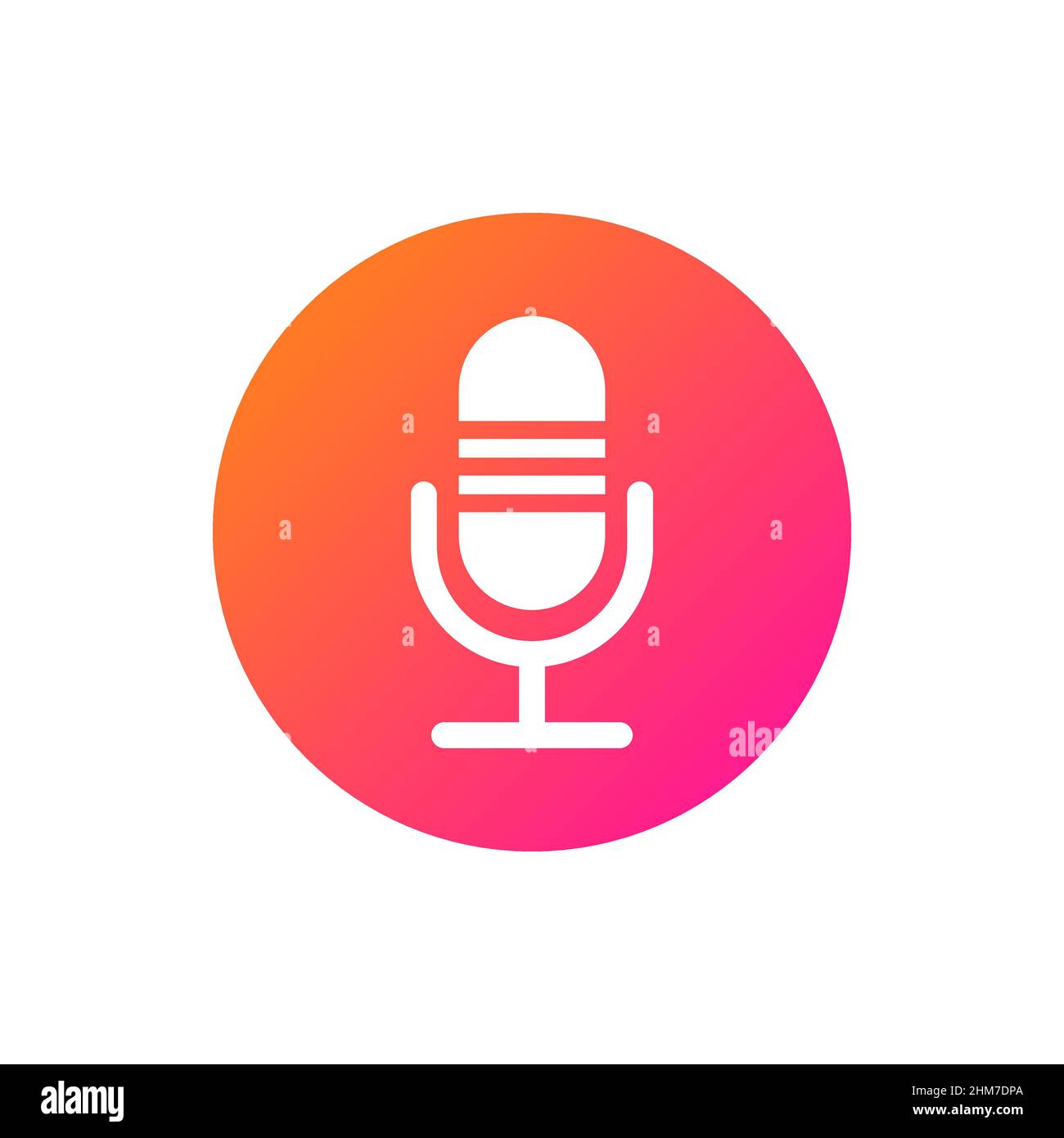 Voice assistant and control, user interface smart speaker isolated pink ...