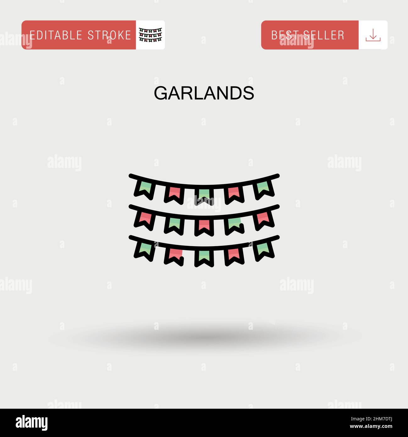 Garlands Simple vector icon Stock Vector Image & Art - Alamy
