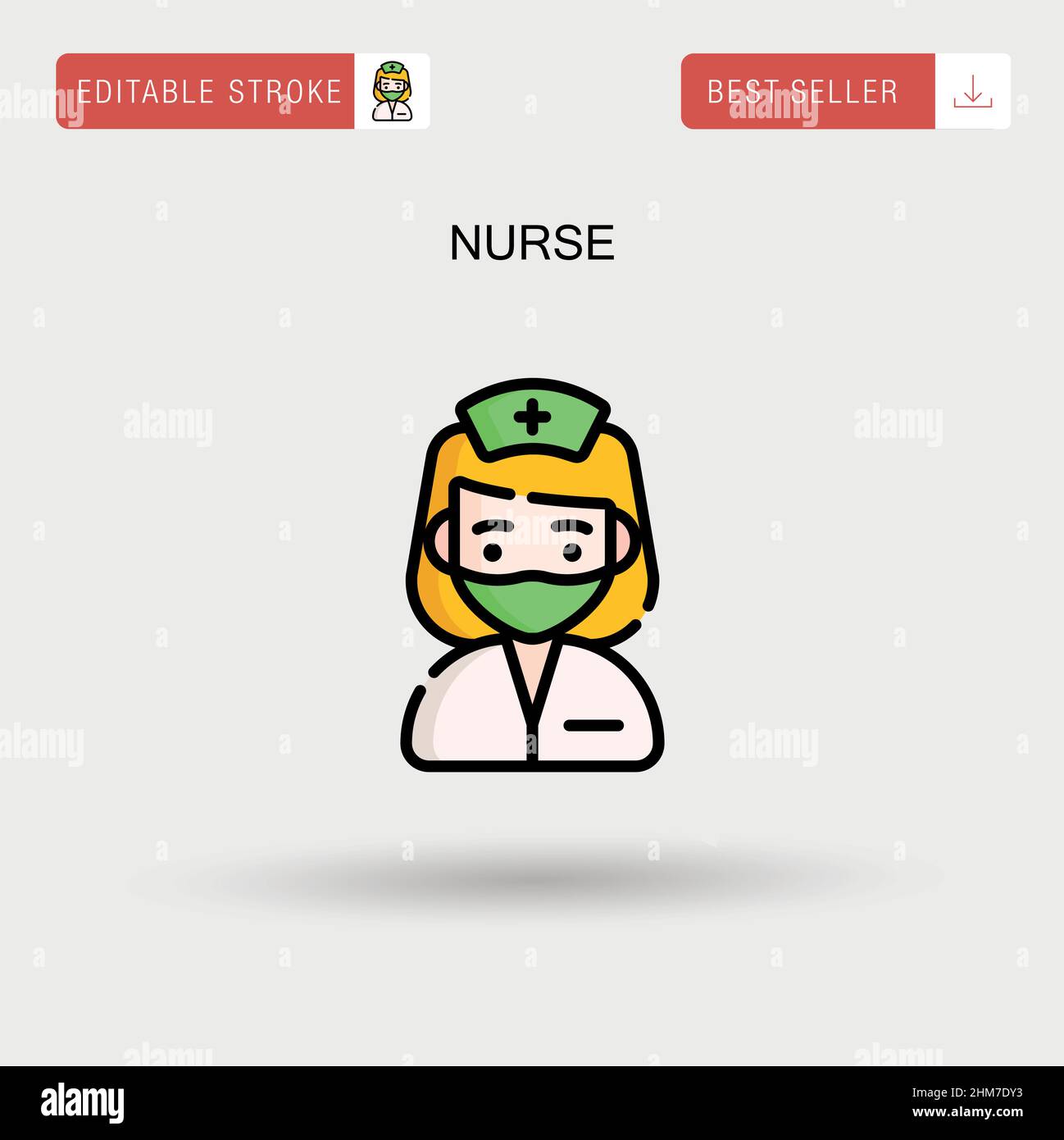 Nurse Simple vector icon Stock Vector Image & Art - Alamy