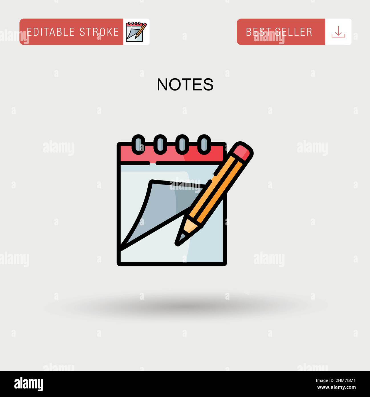 Notes Simple vector icon Stock Vector Image & Art - Alamy