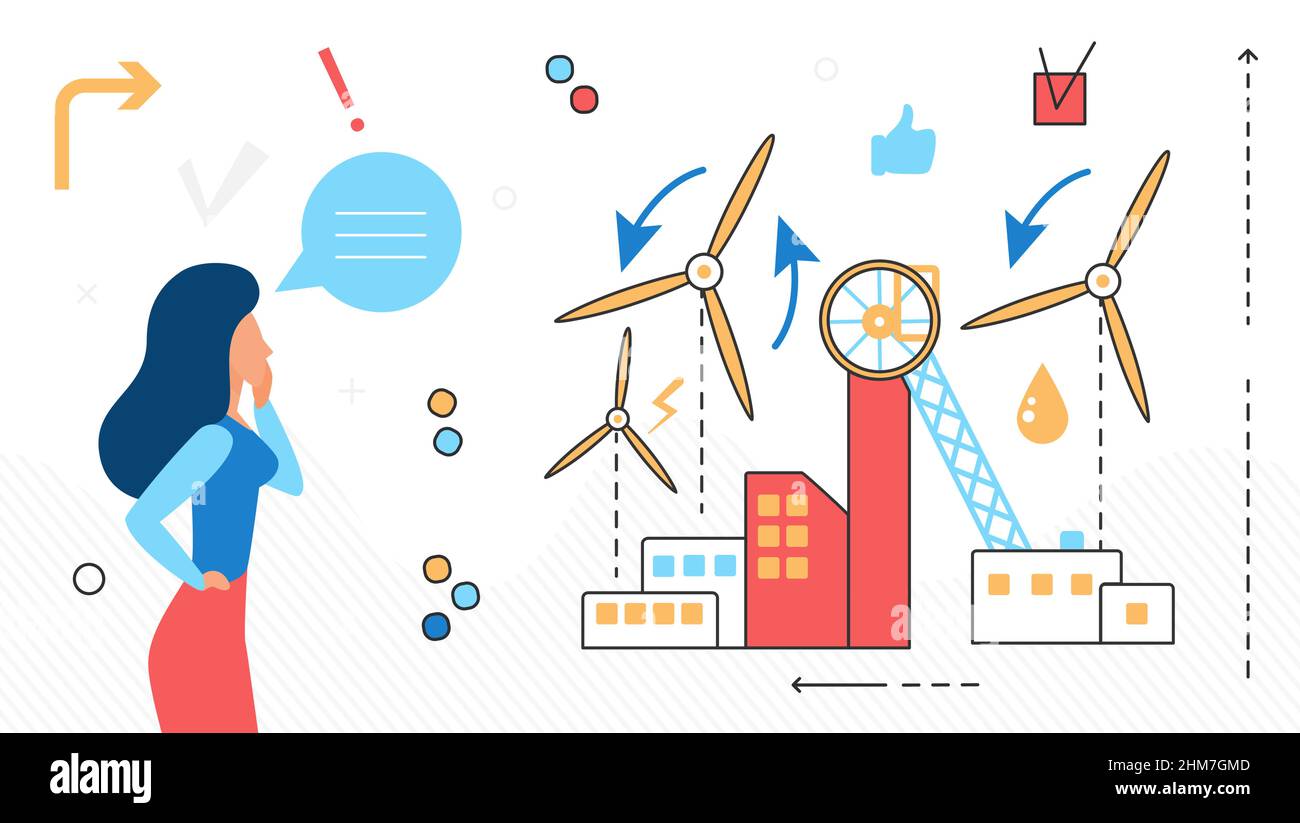 Natural electrical energy obtained with wind turbines. Renewable and ...