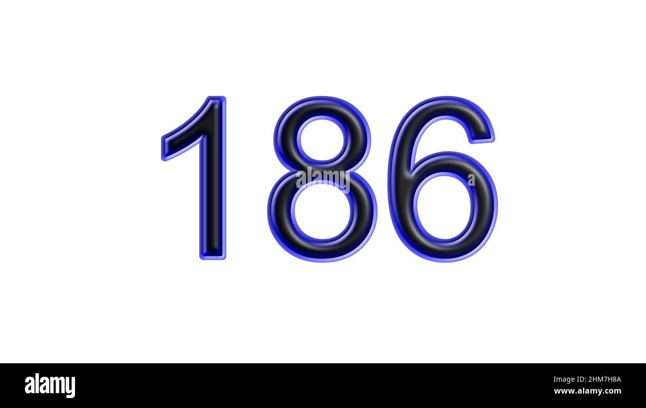 blue 186 number 3d effect white background Stock Photo - Alamy blue 186 number 3d effect white background Stock Photo - Alamy