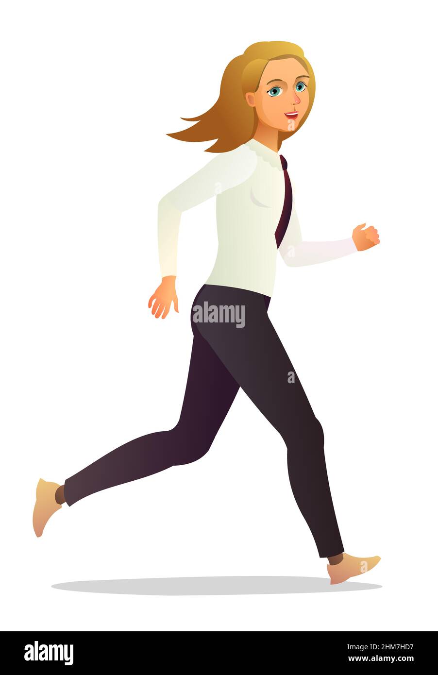 Girl Running Fast Clipart