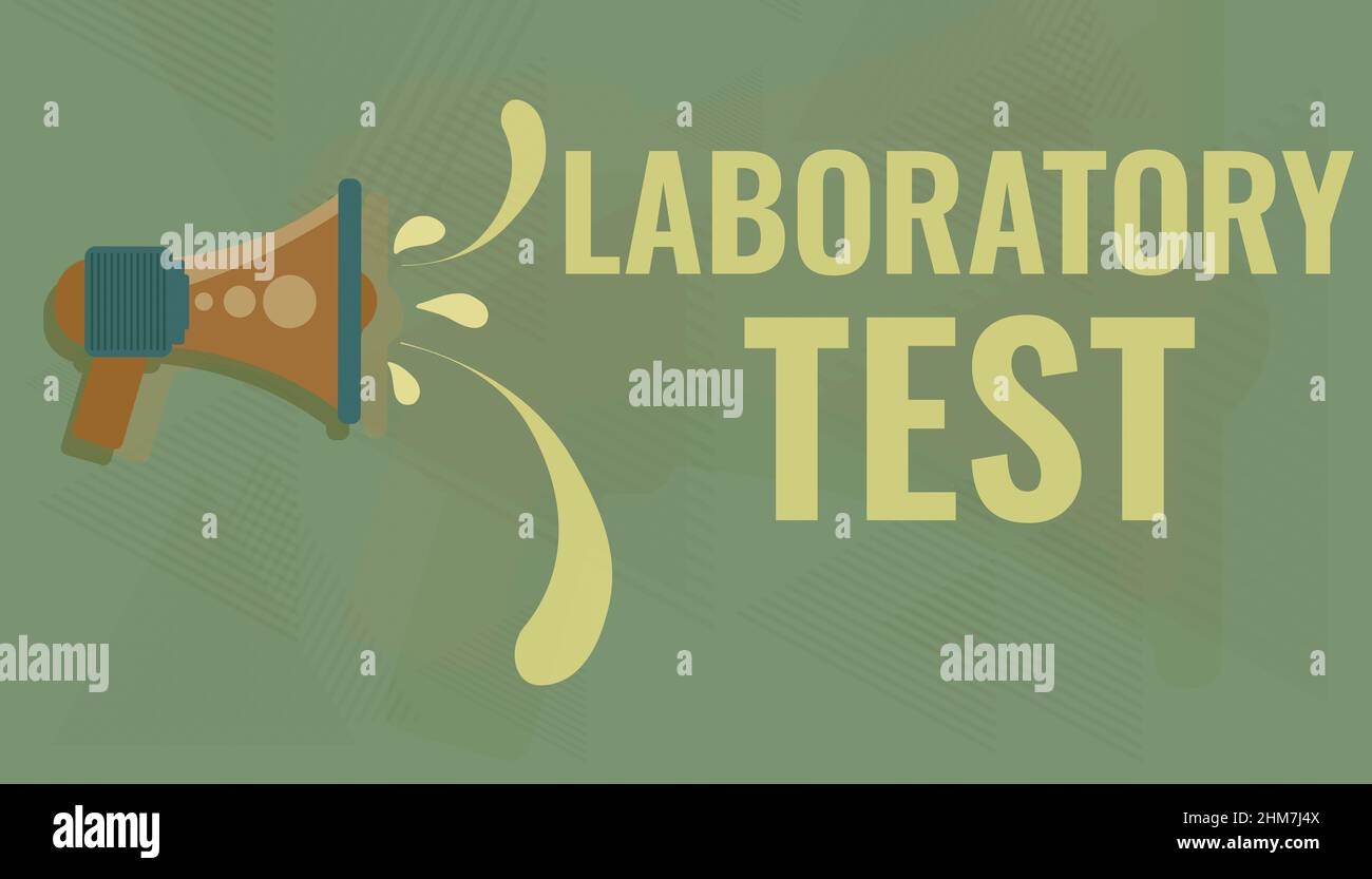Text caption presenting Laboratory Test. Business overview ...