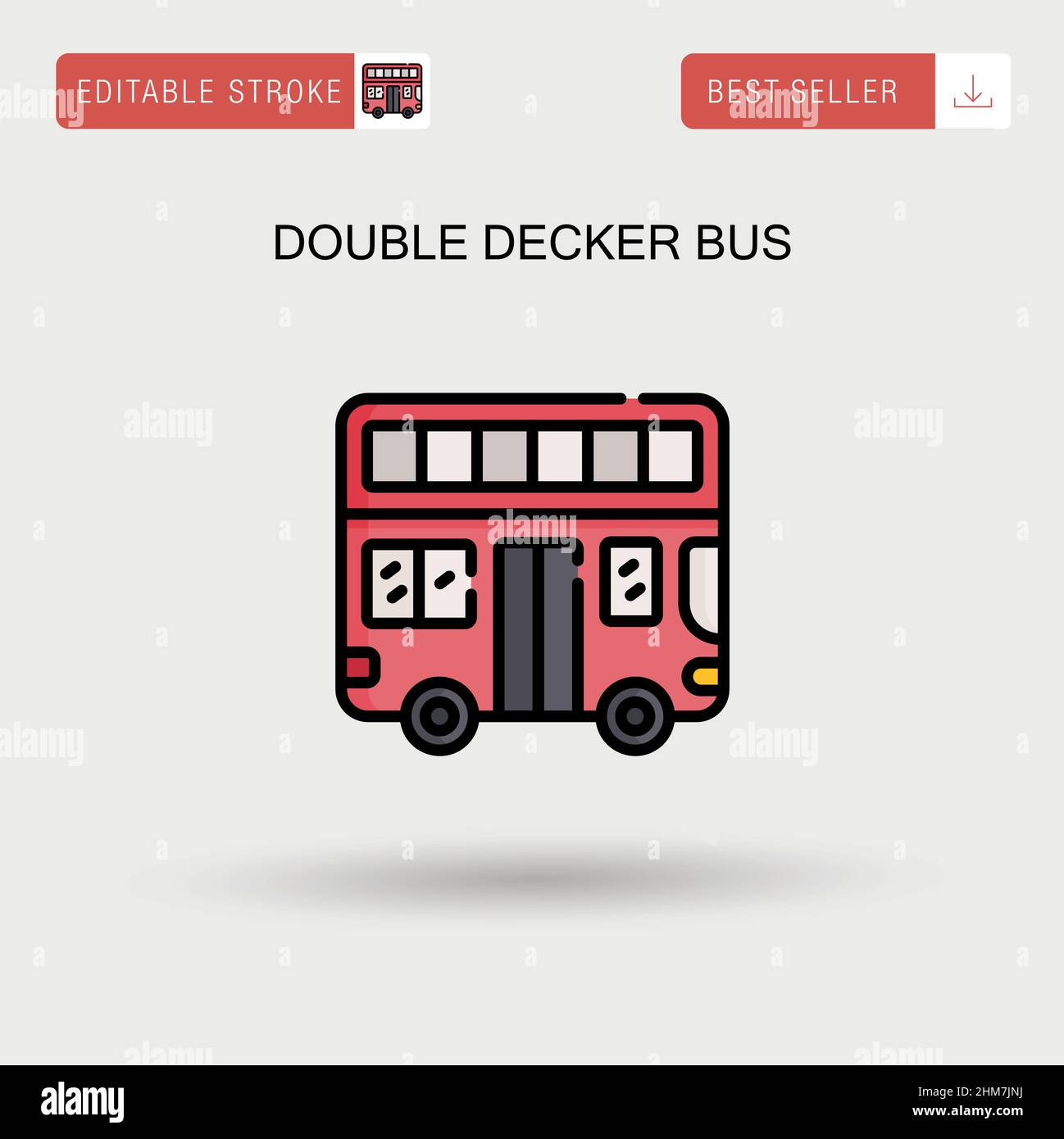 Double decker bus Simple vector icon Stock Vector Image & Art - Alamy