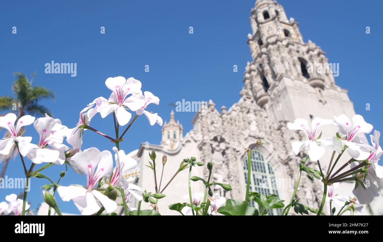 Spanish colonial revival architecture in Balboa Park, San Diego ...