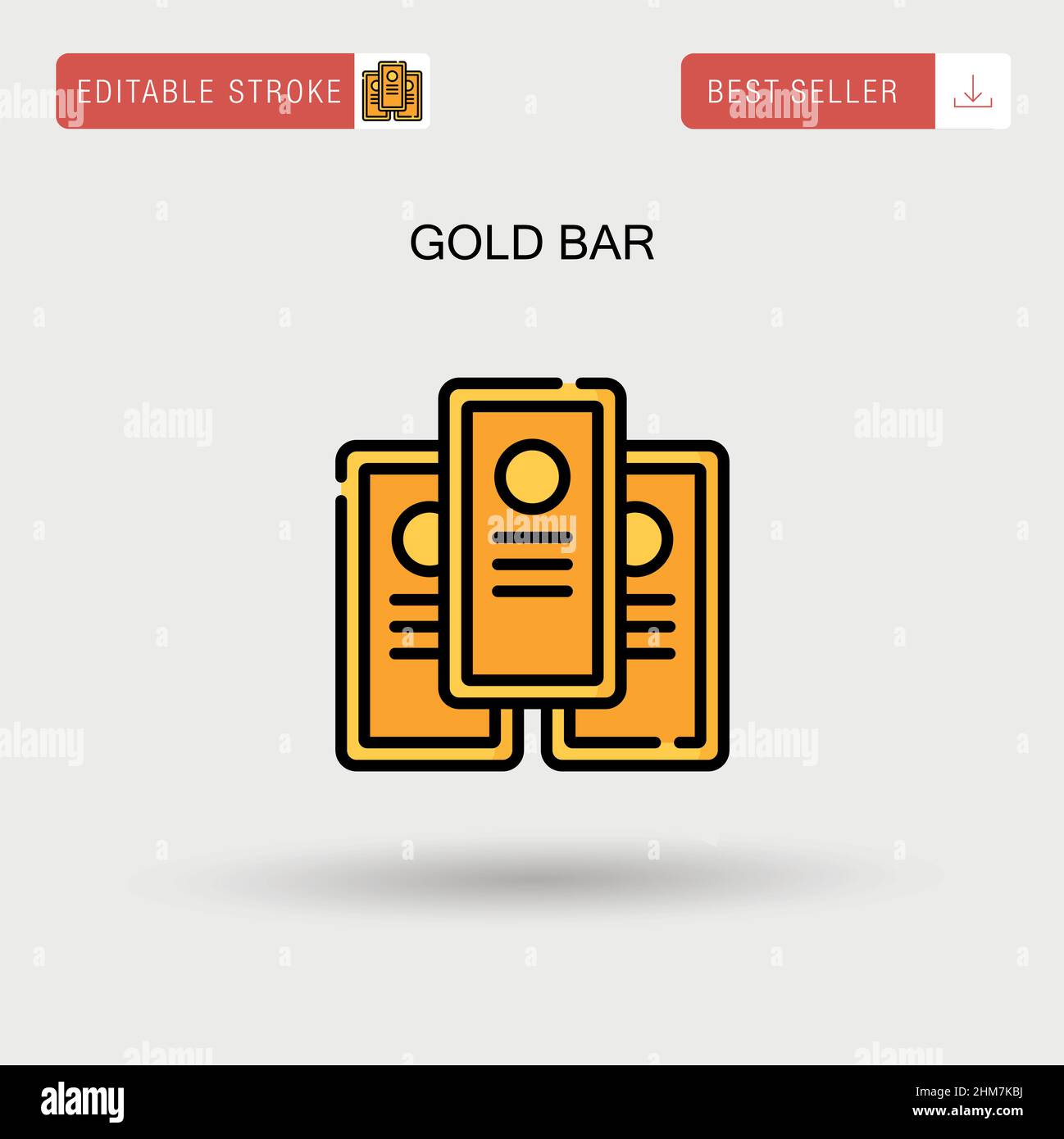 Gold bar icon hi-res stock photography and images - Alamy