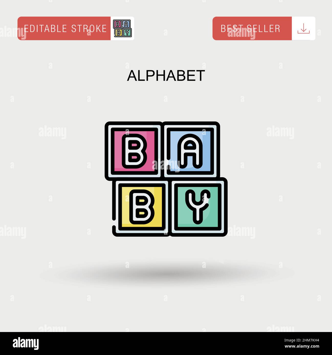Alphabet Simple vector icon Stock Vector Image & Art - Alamy