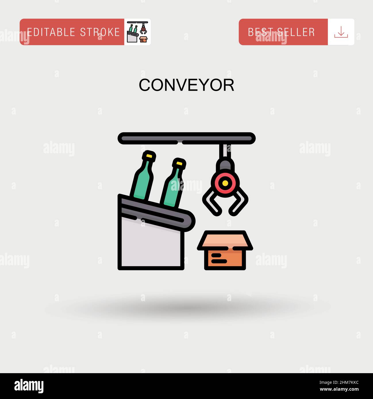 Conveyor belt factory industry icon hi-res stock photography and images ...