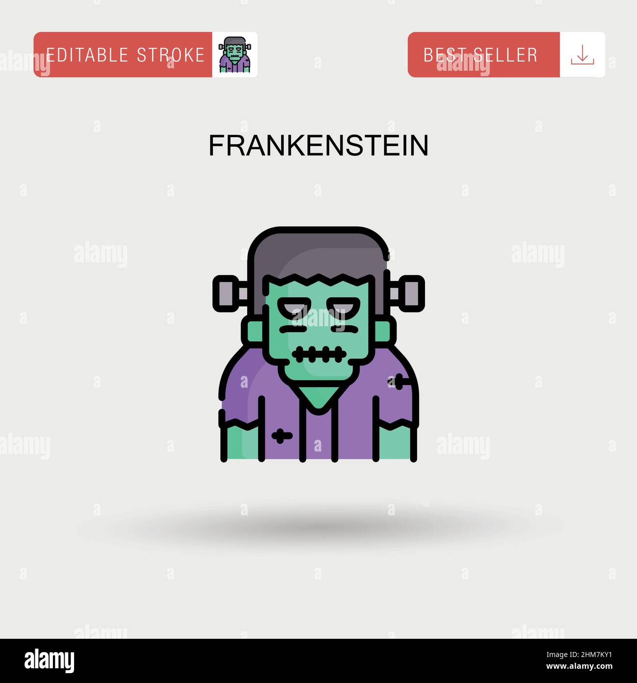 Frankenstein Simple vector icon Stock Vector Image & Art - Alamy