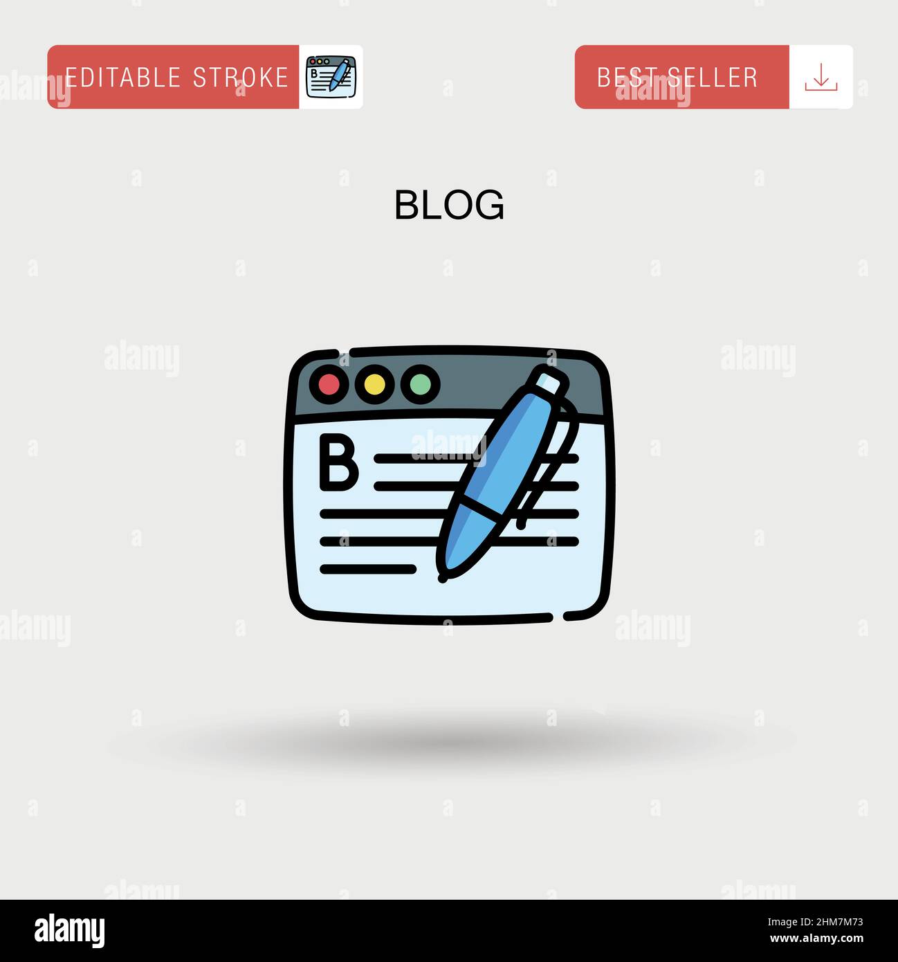 Write blog content laptop Stock Vector Images - Alamy