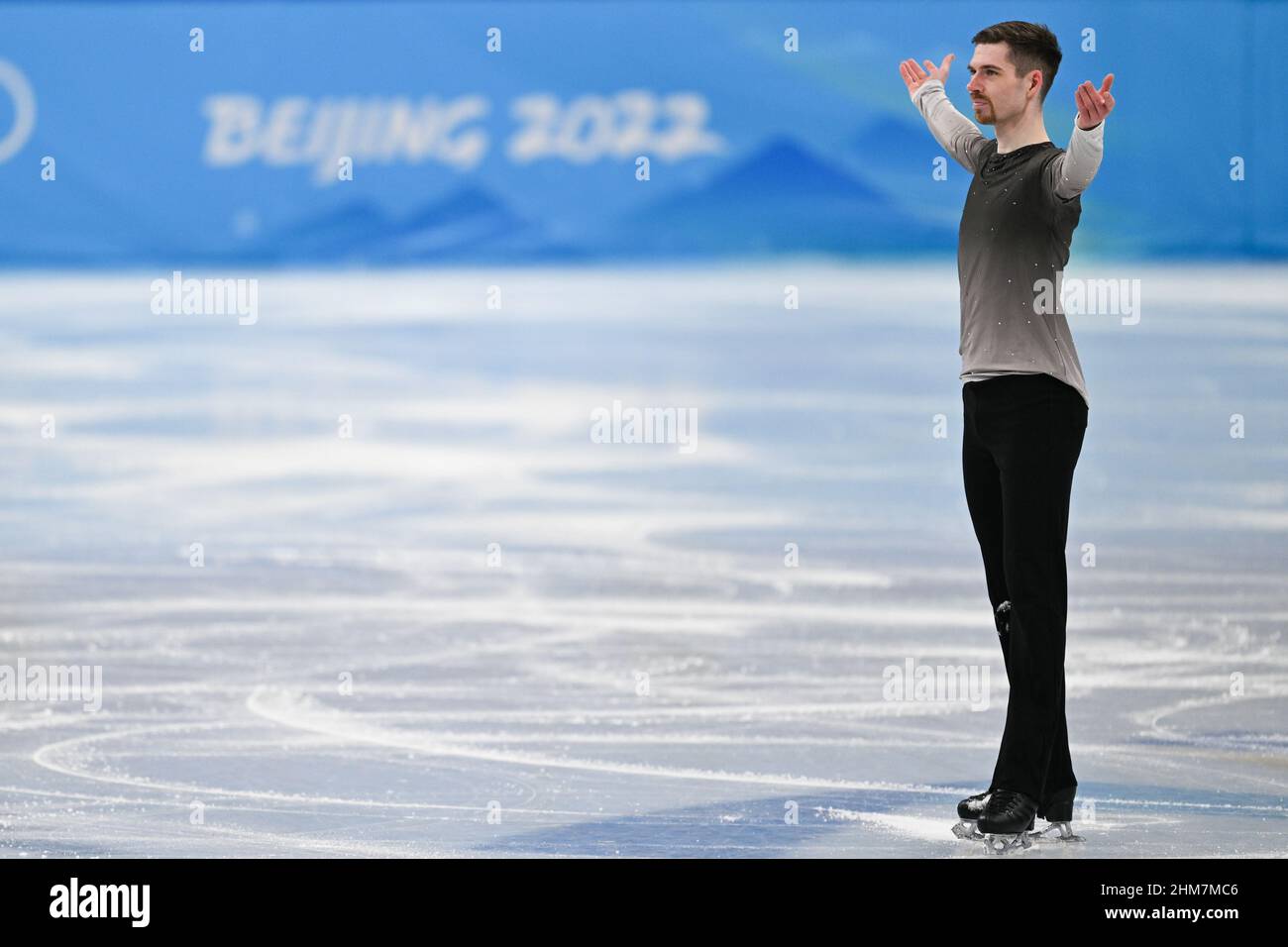 Paul Fentz (GER) FEBRUARY 4, 2022 - Figure Skating : Team Men's Short ...
