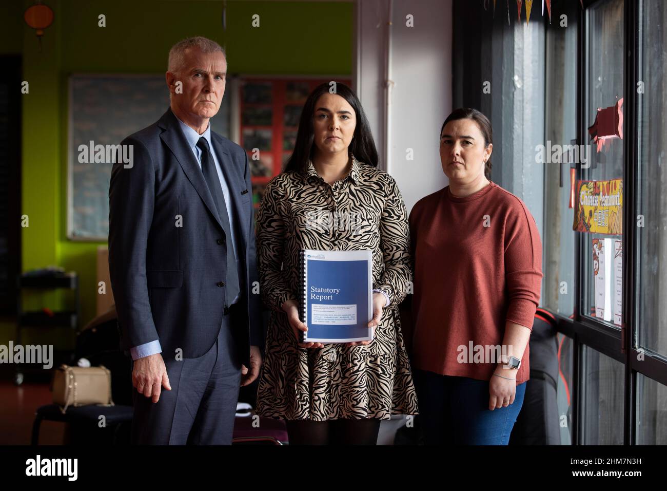 (left to right) Jim Clinton, Siobhan Kelly and Roseann Murray, husband ...