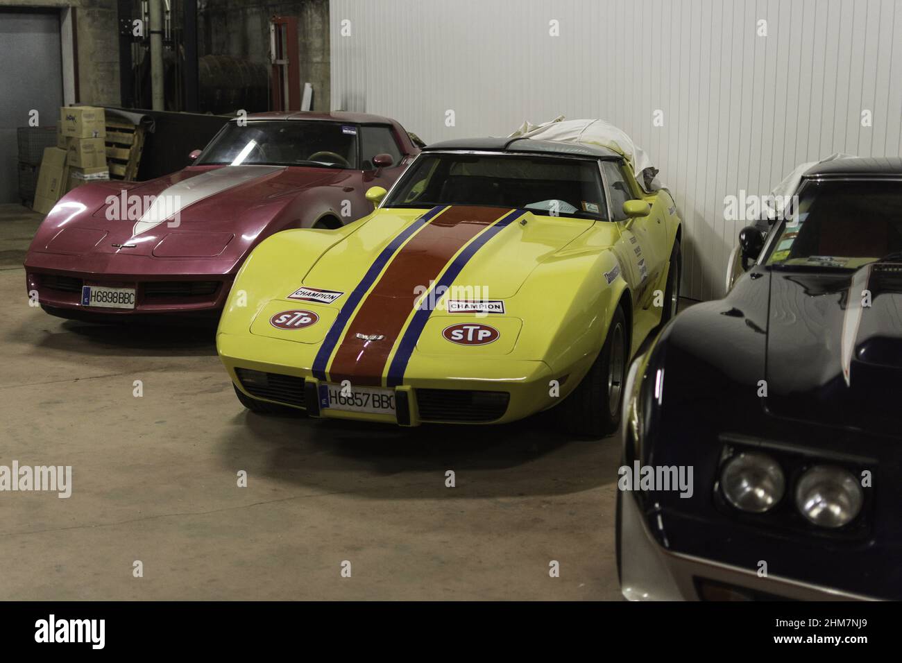 Retro Chevrolet Corvette Stingray cars Stock Photo - Alamy