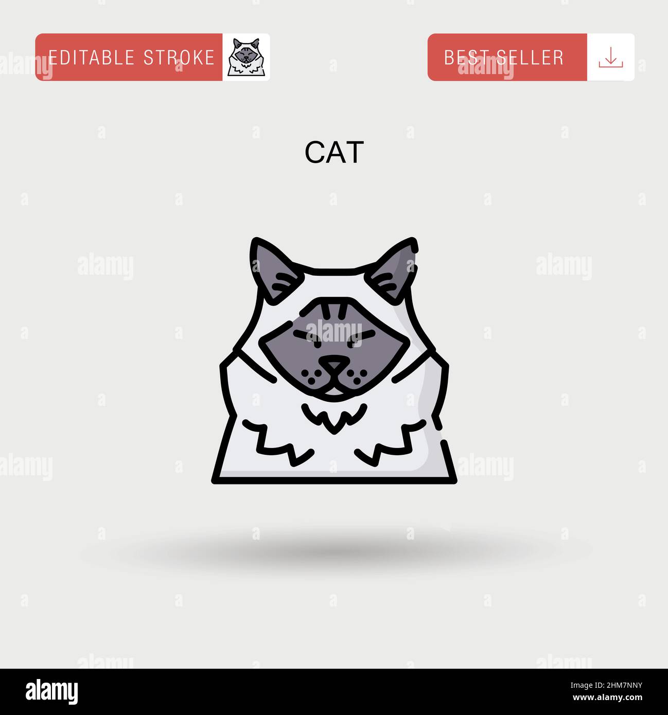 Cat Simple vector icon Stock Vector Image & Art - Alamy