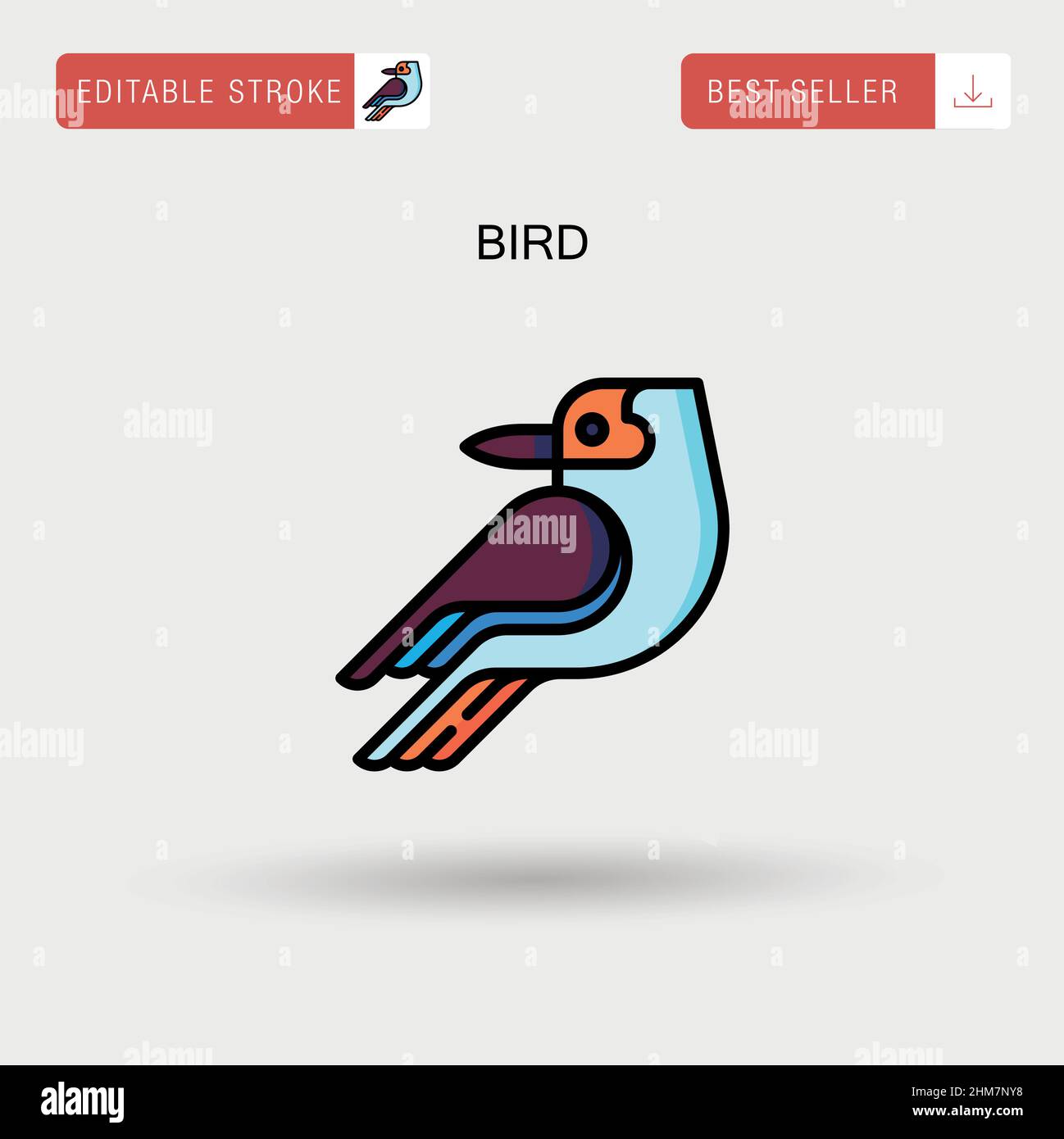 Bird Simple vector icon Stock Vector Image & Art - Alamy
