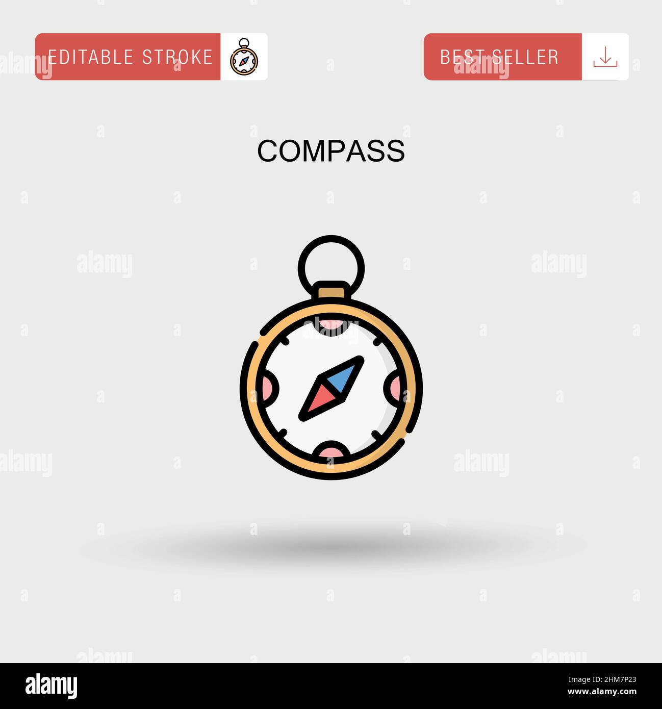 Compass Simple vector icon Stock Vector Image & Art - Alamy