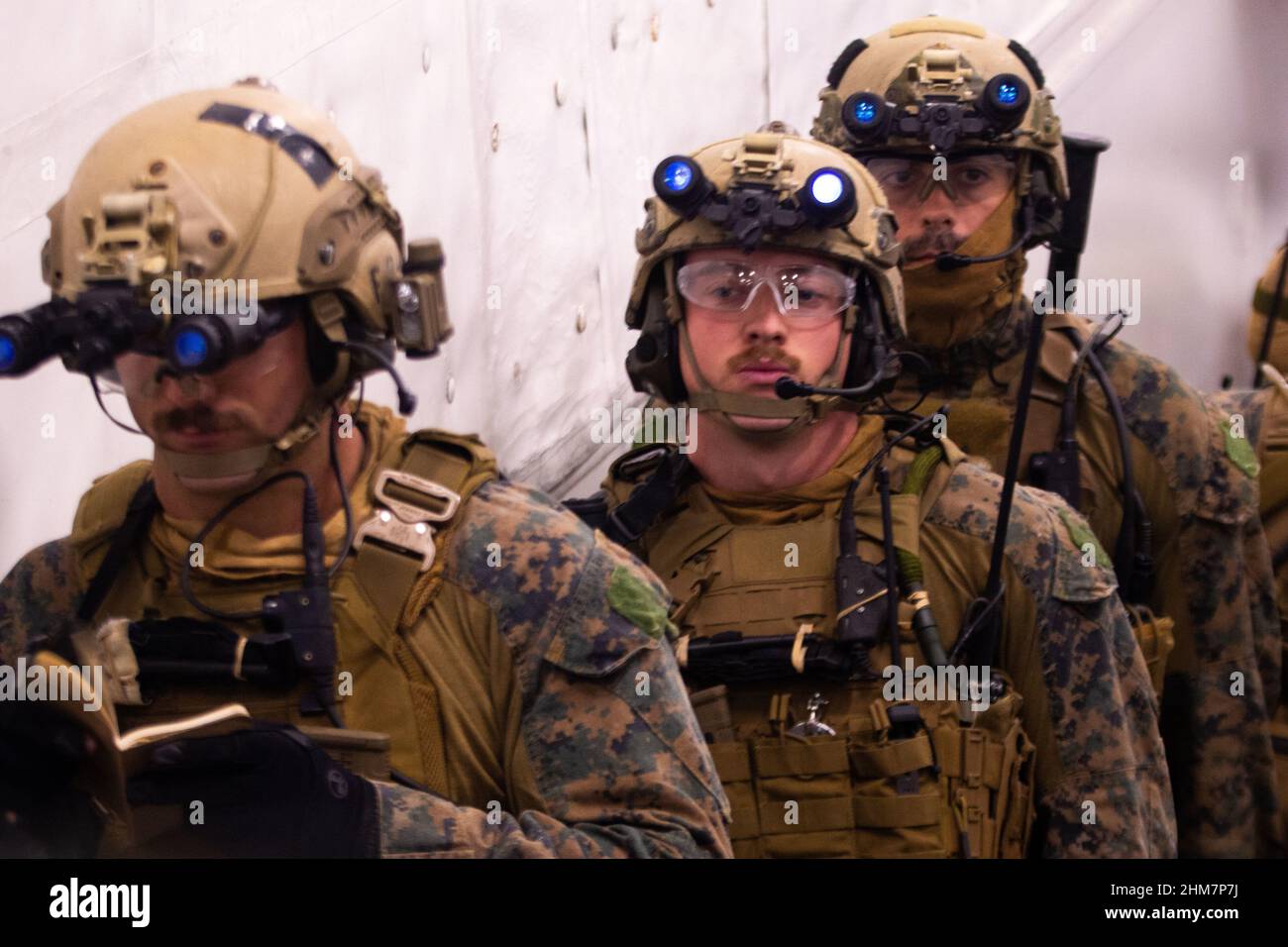 U.S. Marines with Maritime Raid Force, 31st Marine Expeditionary Unit ...