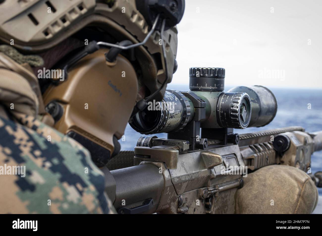 A U.S. Marine with Battalion Landing Team 1/5, 31st Marine ...