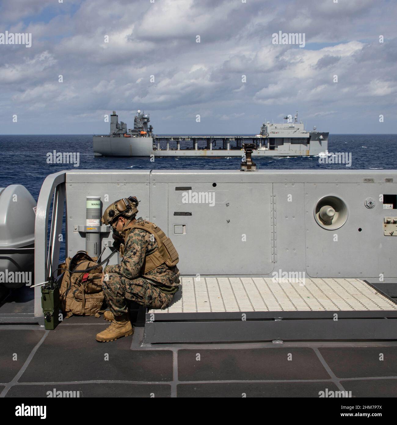 U.S. Marine Corps Cpl. Ediel Perez, a radio operator with Battalion ...