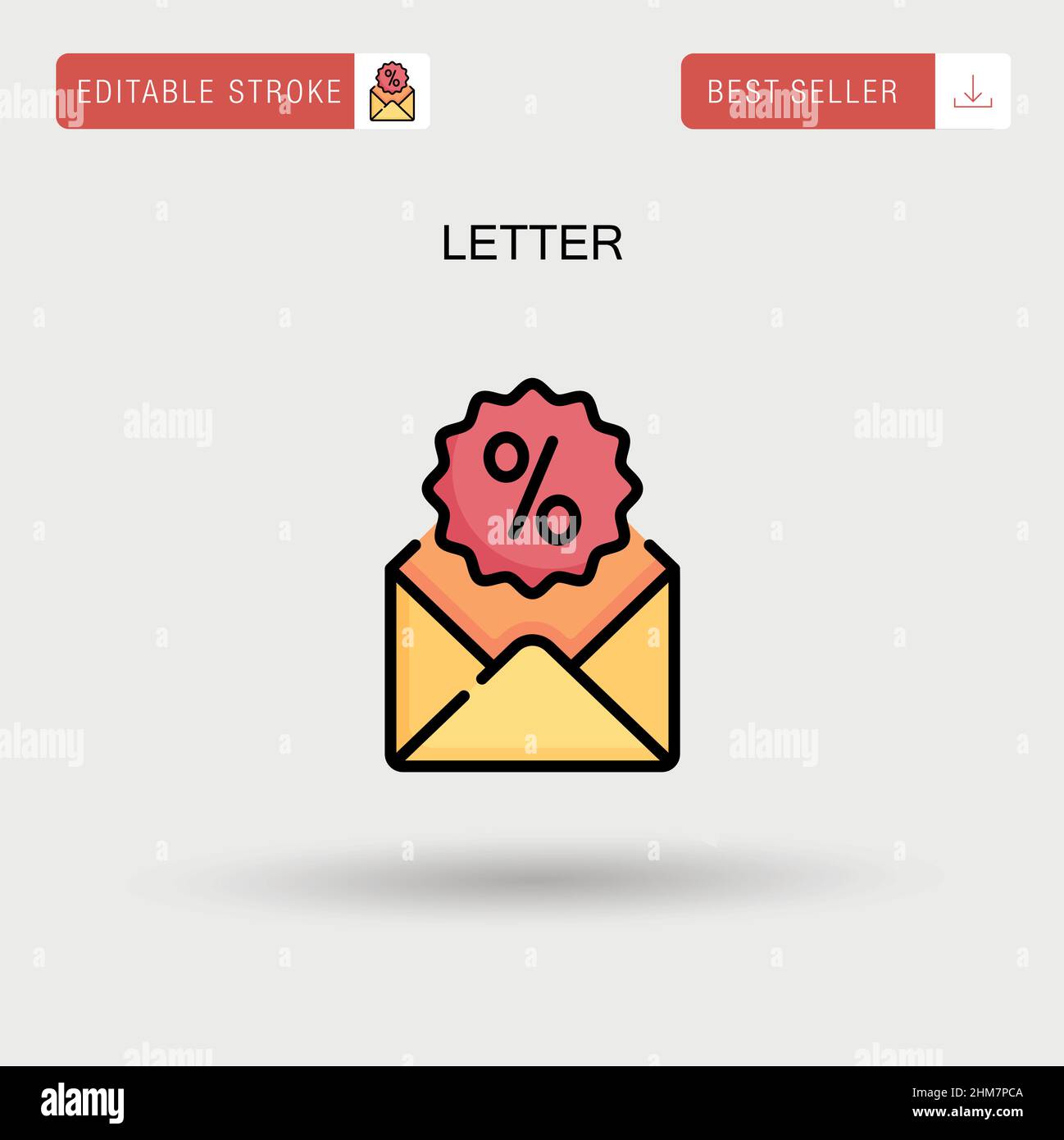 Letter Simple vector icon Stock Vector Image & Art - Alamy