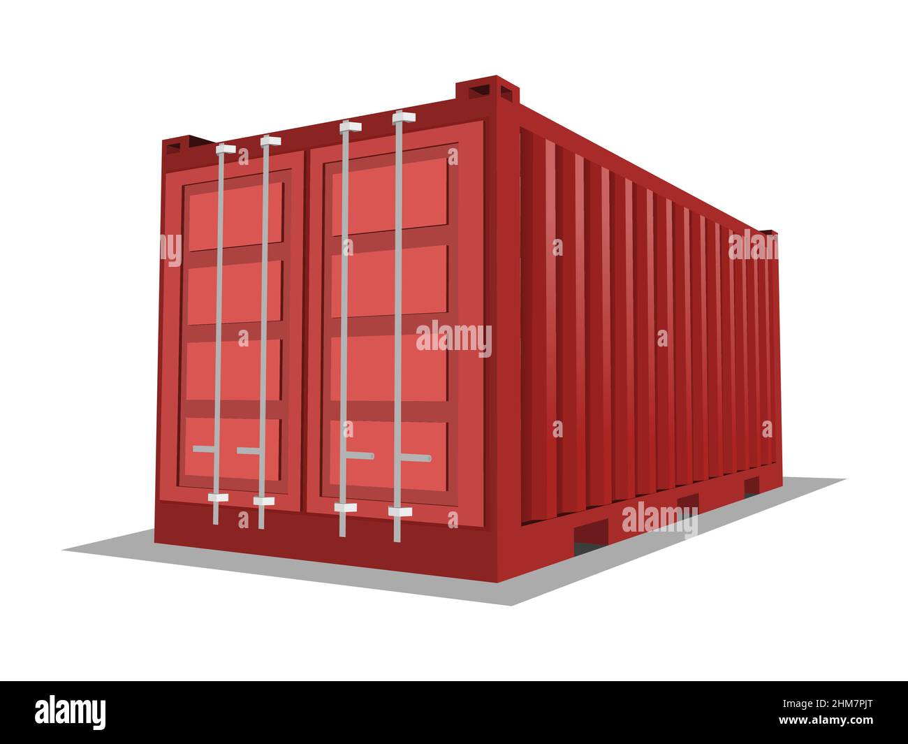 3D vector shipping container Stock Vector Image & Art - Alamy
