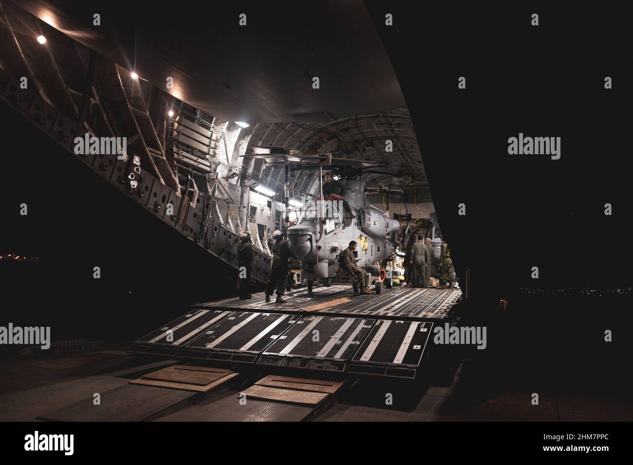 Two U.S. Marine Corps AH-1Z Viper helicopters assigned to Marine Light ...